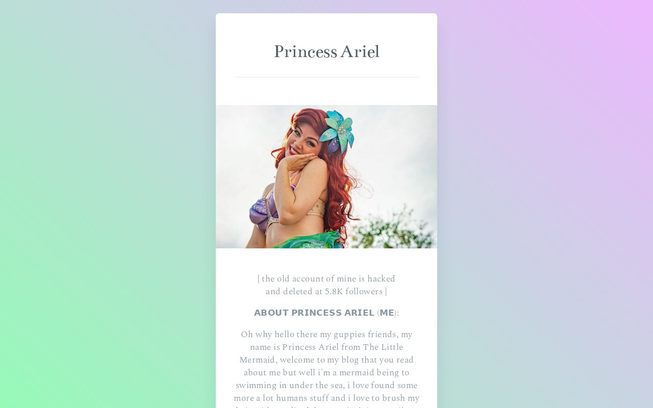 𝐖𝐄𝐋𝐂𝐎𝐌𝐄 𝐓𝐎 𝐏𝐑𝐈𝐍𝐂𝐄𝐒𝐒 𝐀𝐑𝐈𝐄𝐋 𝐁𝐋𝐎𝐆